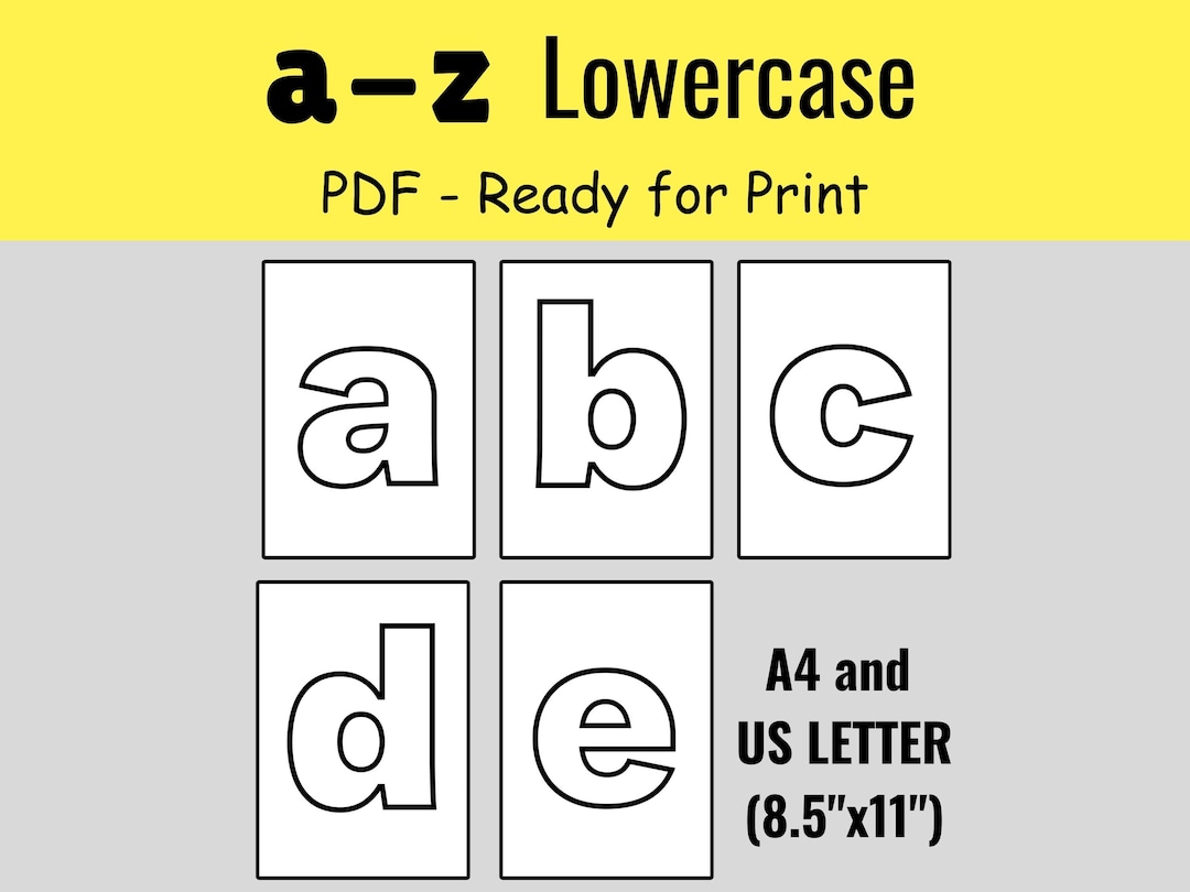 Lowercase Alphabet Printable – Tracing & Coloring Letters (PDF Download ...
