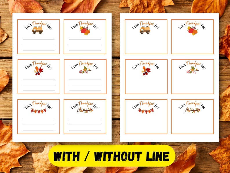 Thanksgiving Gratitude Cards Printable – Fall Activity Place Cards (PDF ...