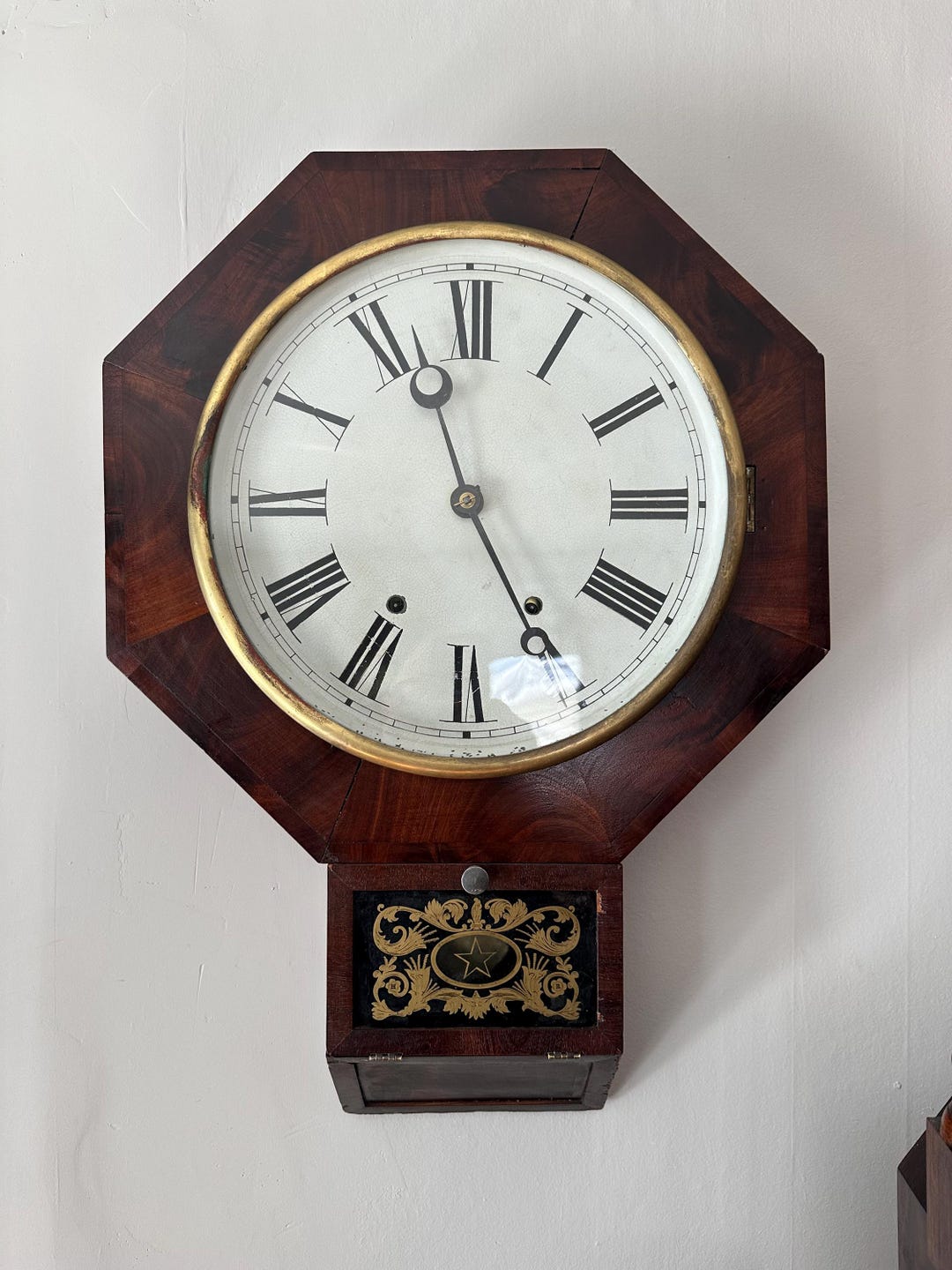 Ansonia Drop Octagon Wall Clock Circa 1874 - Etsy