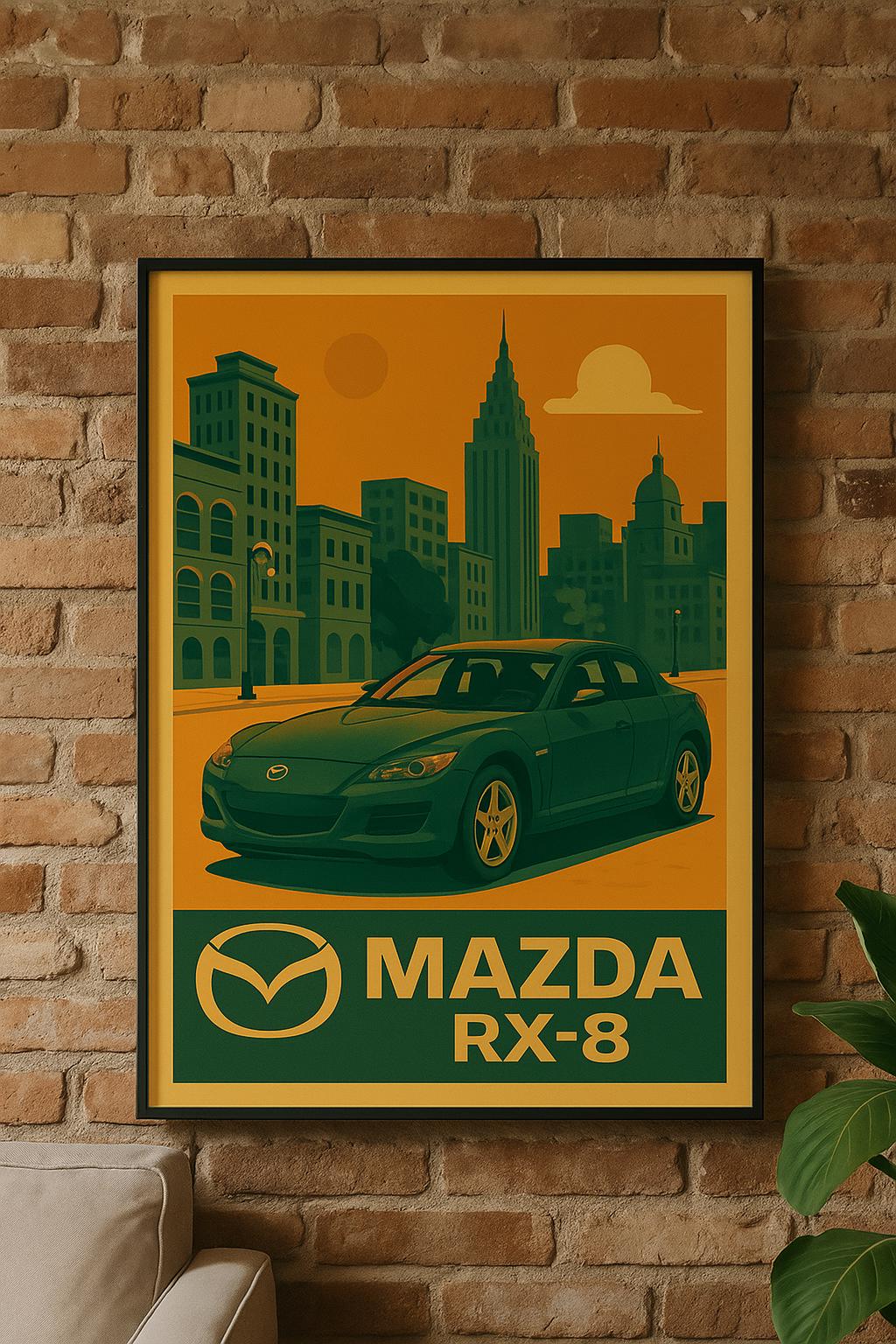 Mazda Rx-8 Retro Poster – JDM Car Art Print – Digital Download (high ...