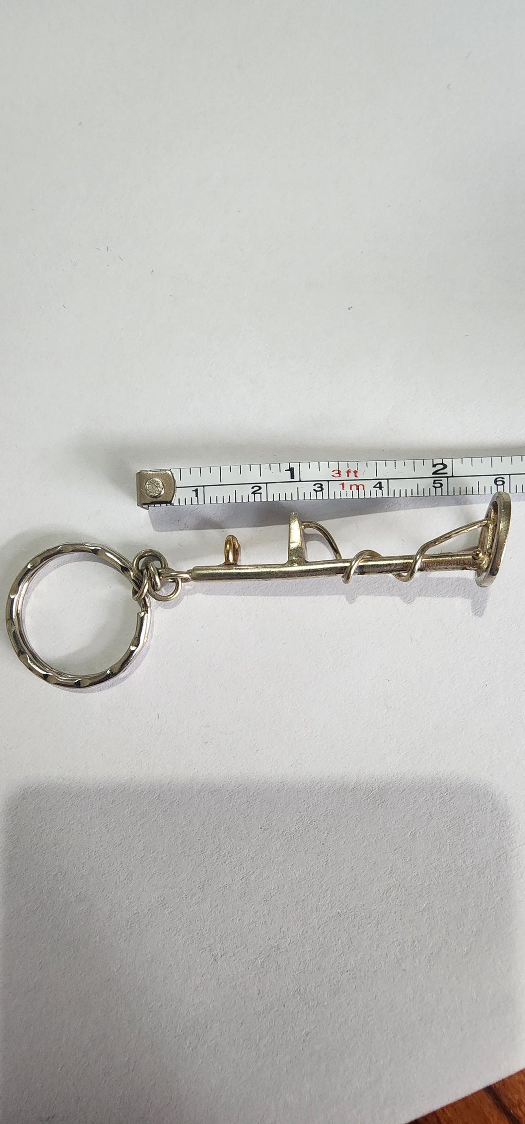 Handmade Sterling Silver & 9k Gold Metal Detector Keyring - Etsy
