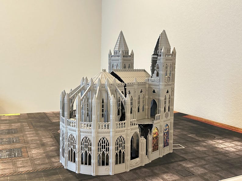 28mm Gothic Cathedral Ruins: Wargame Terrain, Grimdark Scenery - Etsy