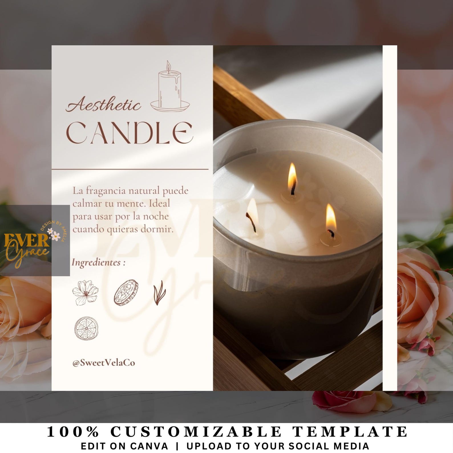 Candle Shop Flyer, Candle Business Flyer, Candle Shop Brochure ...