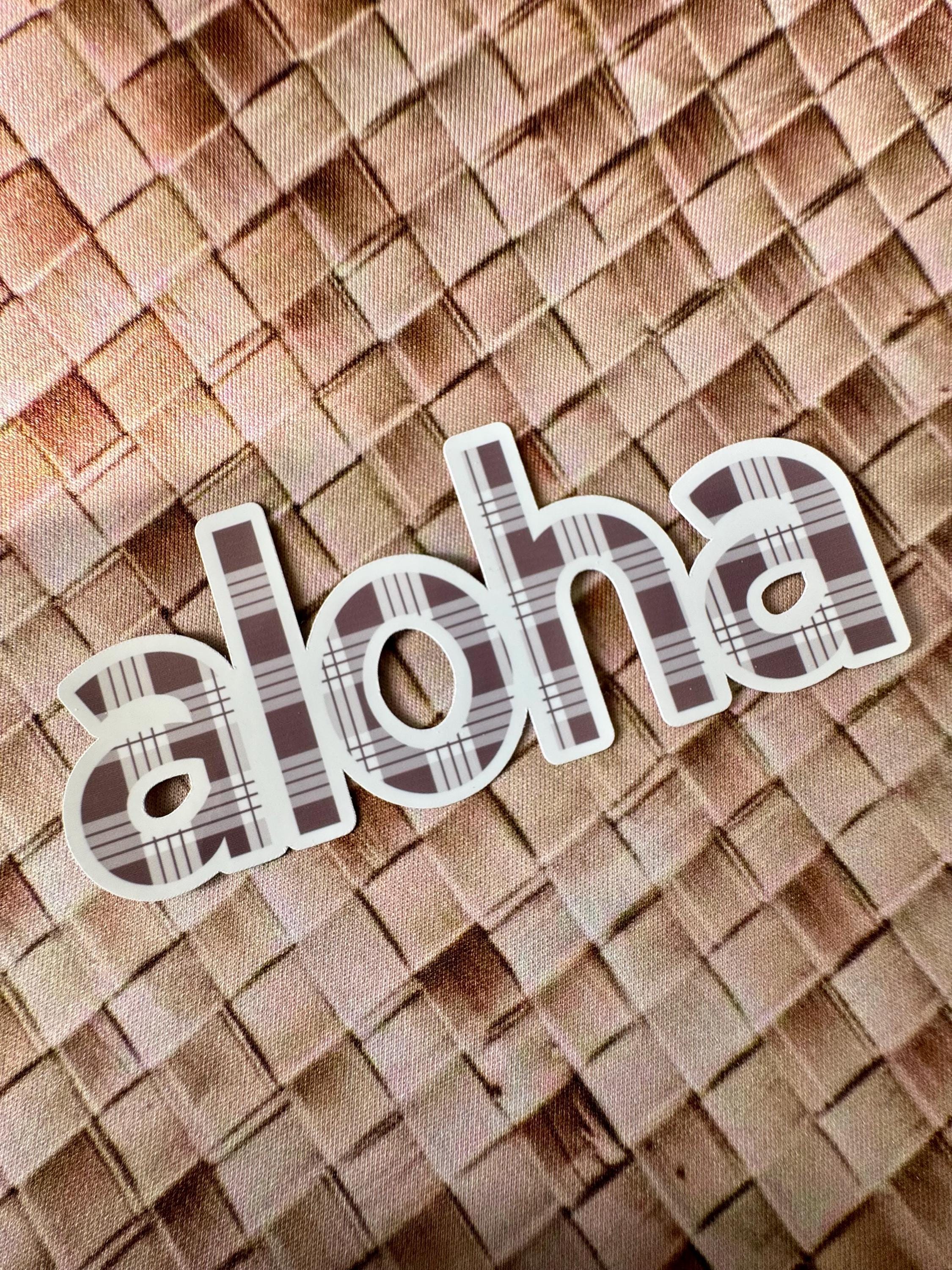 Aloha Palaka Vinyl Sticker: Waterproof Hawaiian Plaid Decal - Etsy