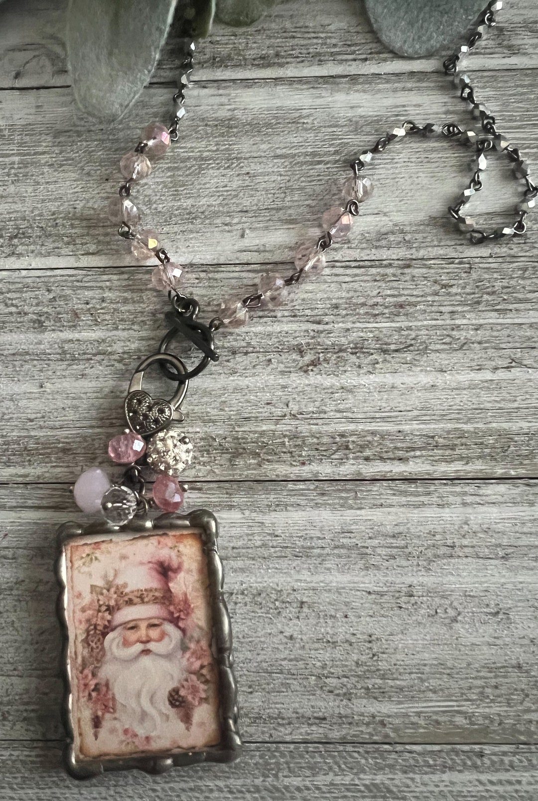 Soldered Jewelry Santa Pendants Christmas Jewelry Beaded - Etsy