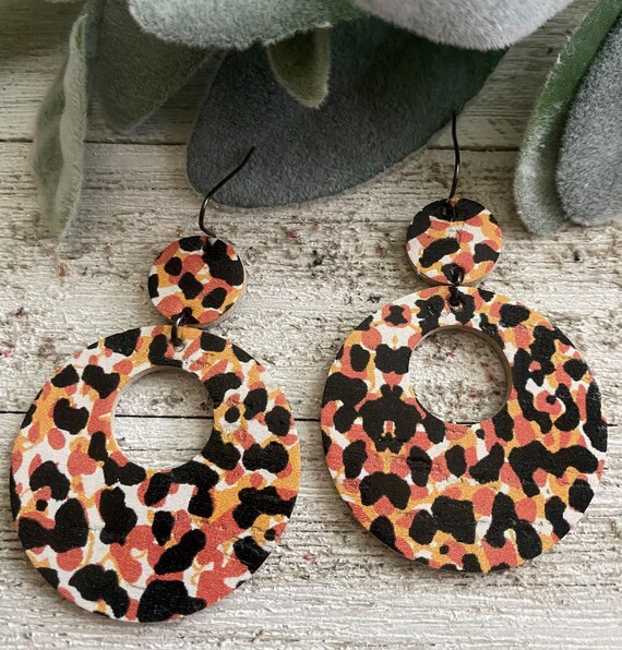 Halloween leather earrings store