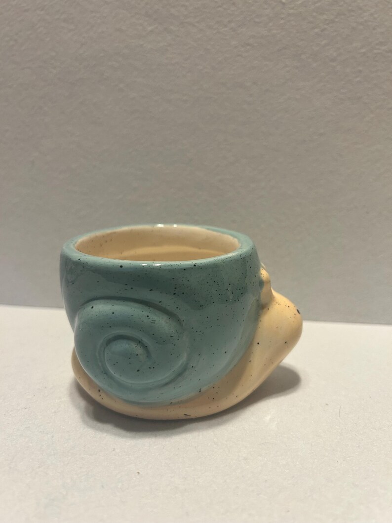 Cute 2-inch Ceramic Snail Planter | Mini Succulent Pot | Smiling Snail ...