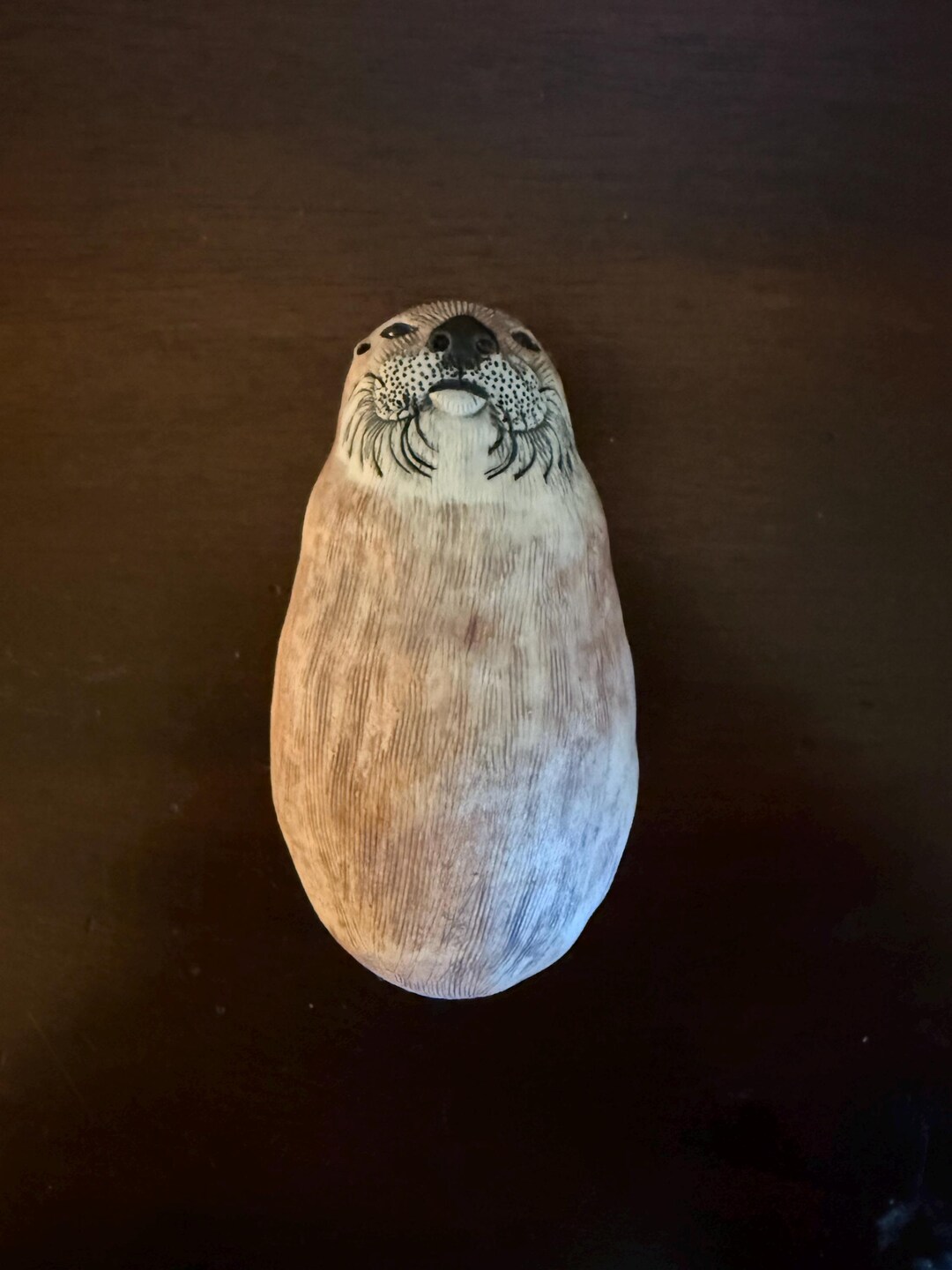Handmade Ceramic Otter Rattle – 4” Pottery Animal Figurine With ...