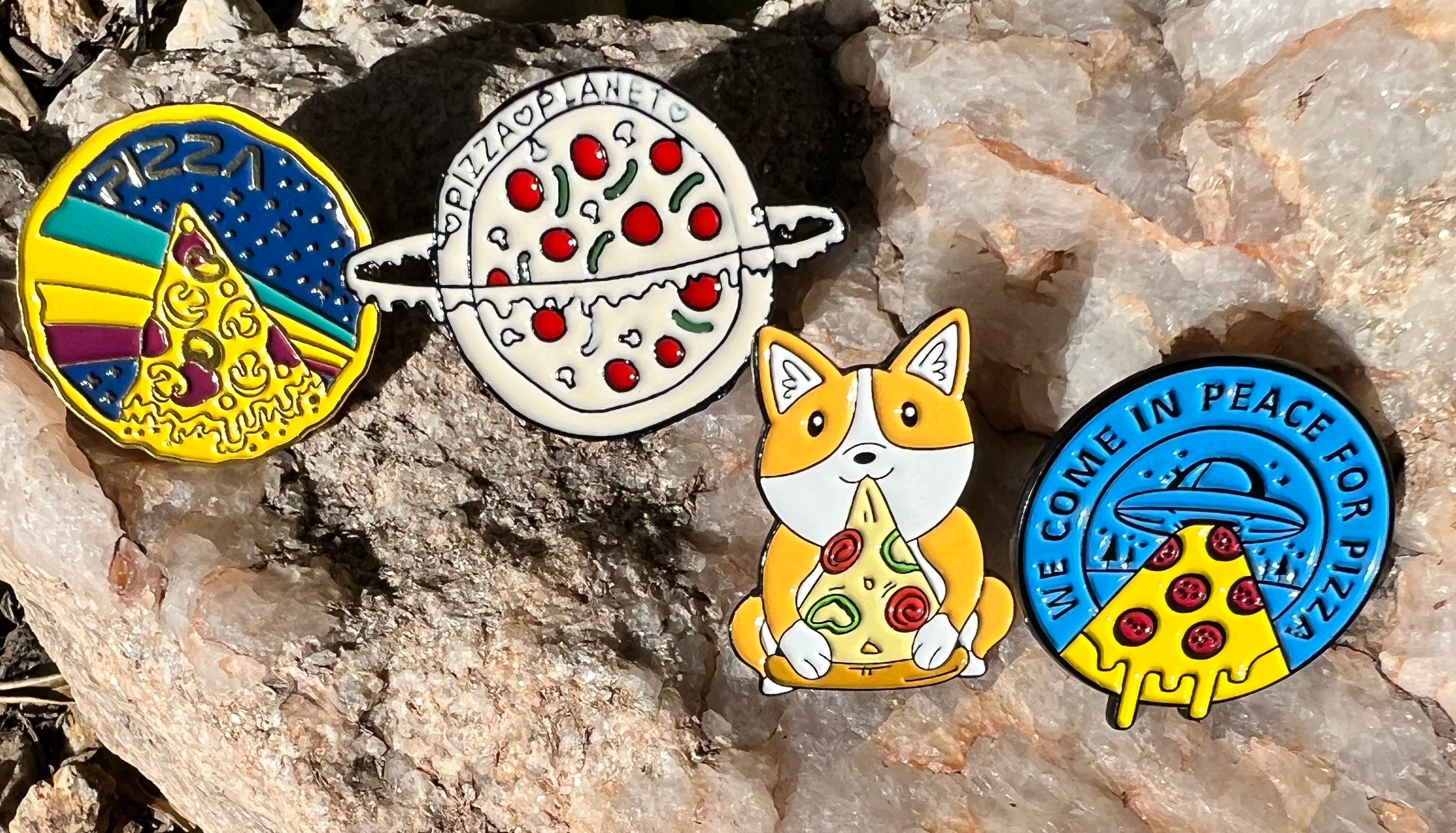 Pizza Pins Gift Set | Pizza Food Pins | Enamel | Choose Single Pins or ...
