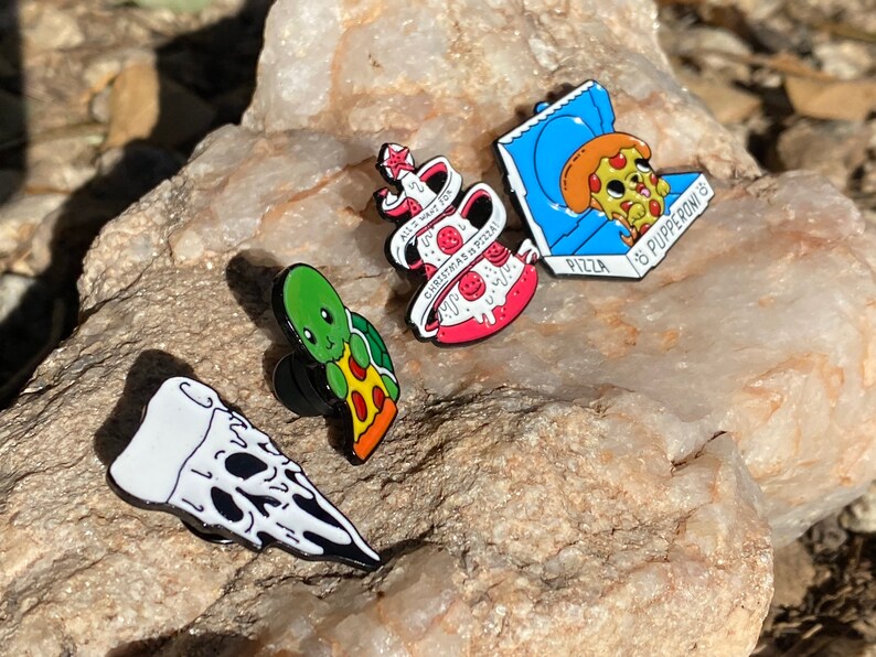 Pizza Pins Gift Set Pizza Food Pins Enamel Lot of 4 Gift Bag - Etsy