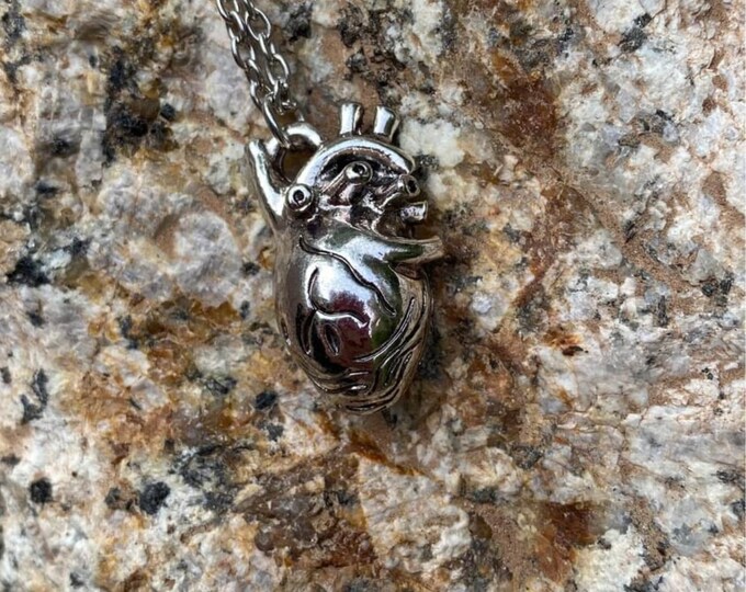 Anatomical Heart Charm Sterling Silver Anatomical Heart Charm - Etsy