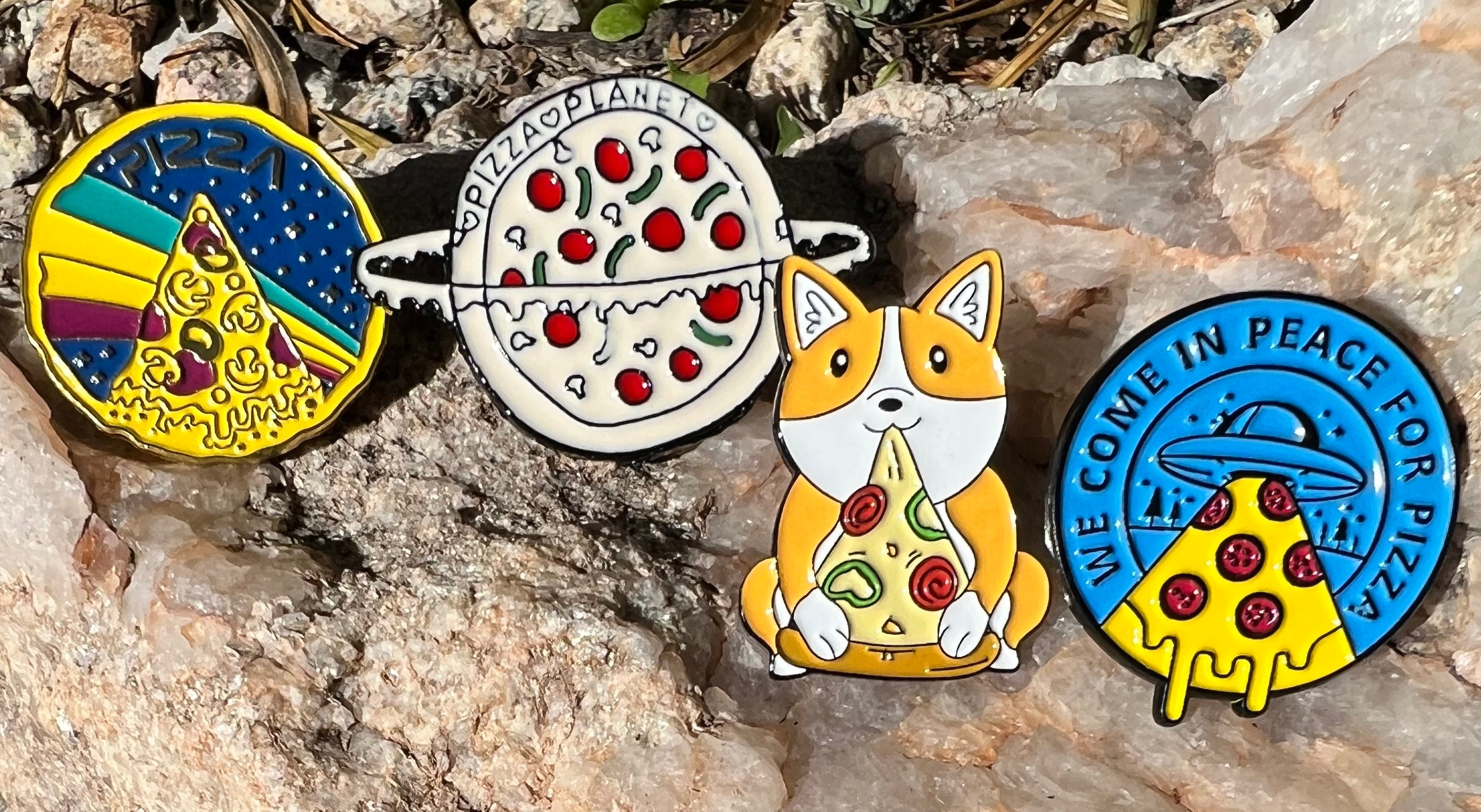Pizza Pins Gift Set | Pizza Food Pins | Enamel | Choose Single Pins or ...