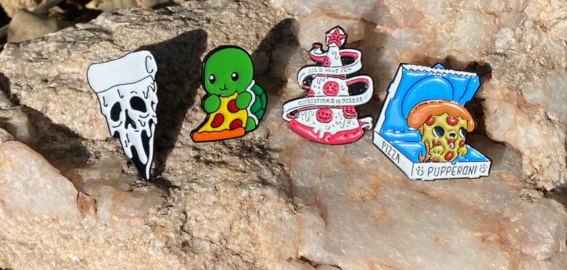 Pizza Pins Gift Set Pizza Food Pins Enamel Lot of 4 - Etsy
