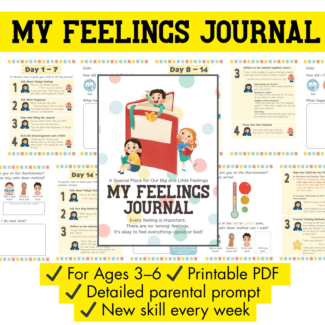 Kids Feelings Journal, Emotions Chart, Emotion Regulation, Emotion ...