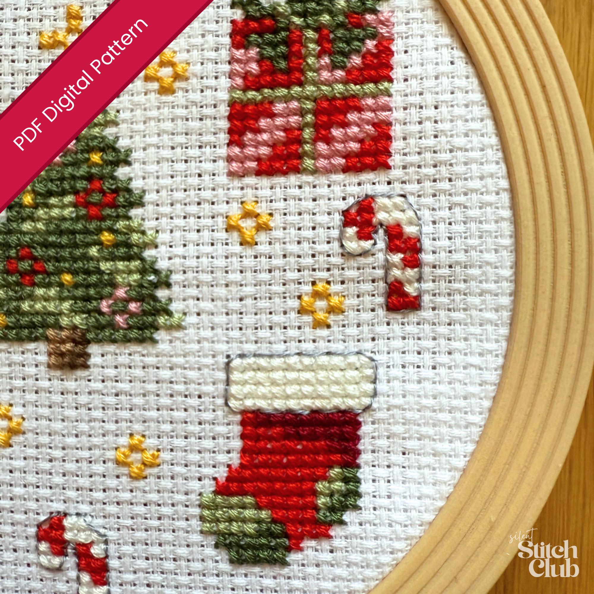 Mini Christmas Cross Stitch Pattern PDF – Simple Holiday Design With 6 ...