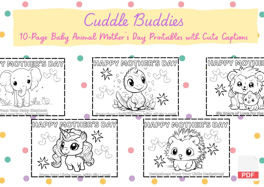 Happy Mother’s Day Animal Coloring Pages | Happy Mother's Day School ...