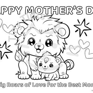 Happy Mother’s Day Animal Coloring Pages | Happy Mother's Day School ...