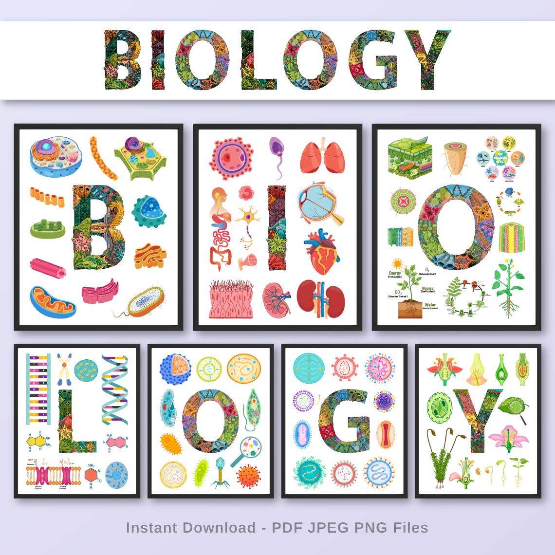 Biology Classroom Posters: Educational Science Gallery Wall Art ...