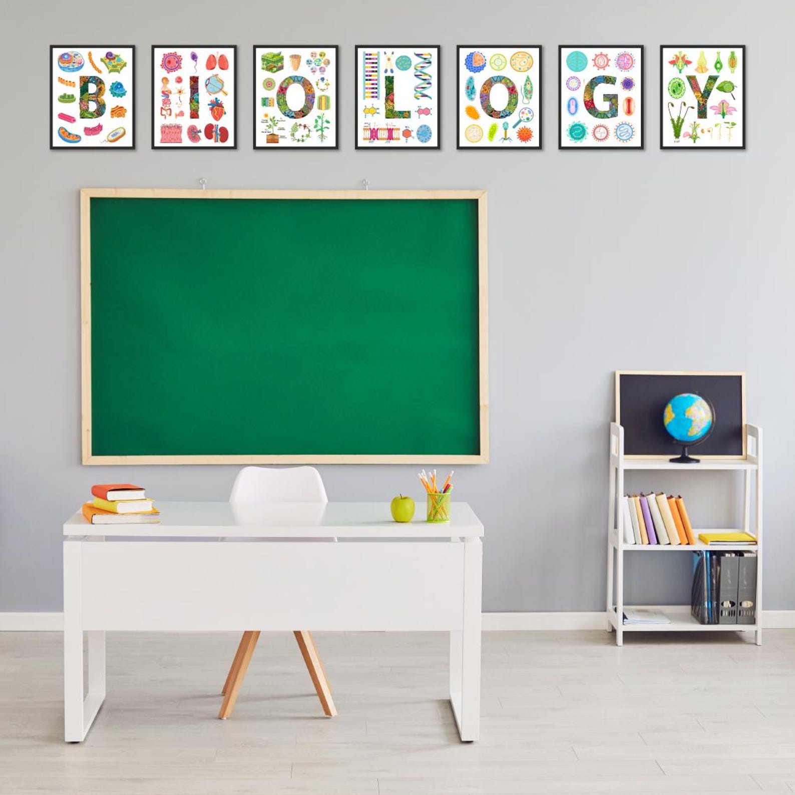 Biology Classroom Posters: Educational Science Gallery Wall Art ...