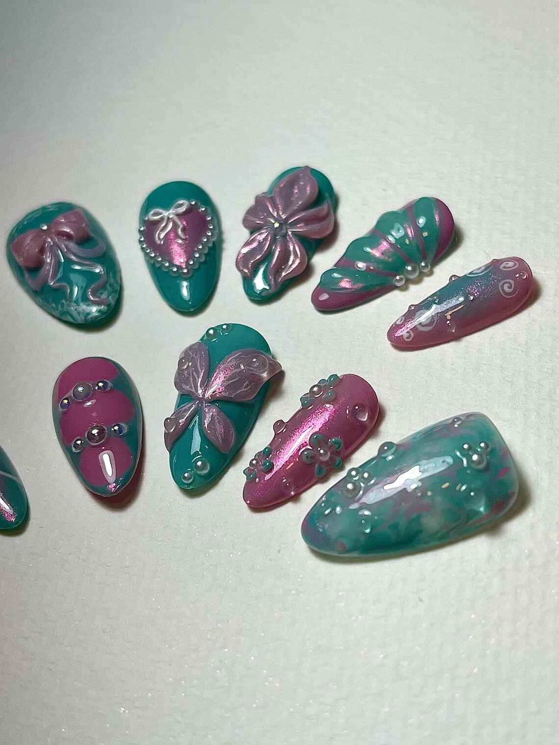 Bibble From Barbie Theme Nails - Etsy
