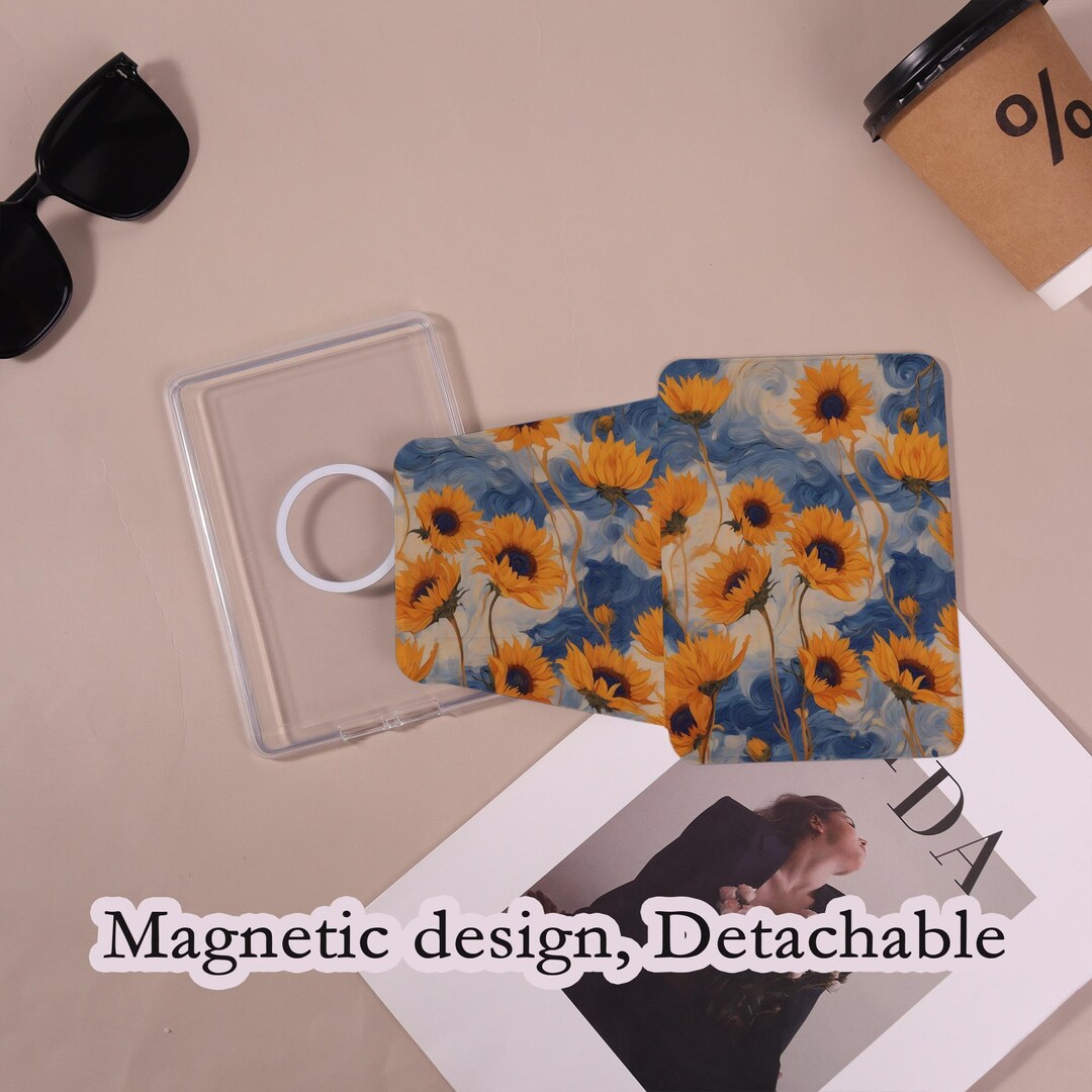 Oil Painting of Sunflowers Removable Magnetic Cover for Kindle ...
