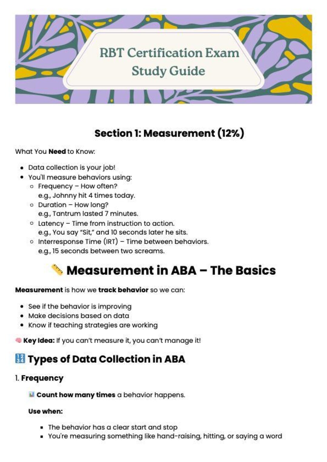 RBT Exam Study Guide - Etsy