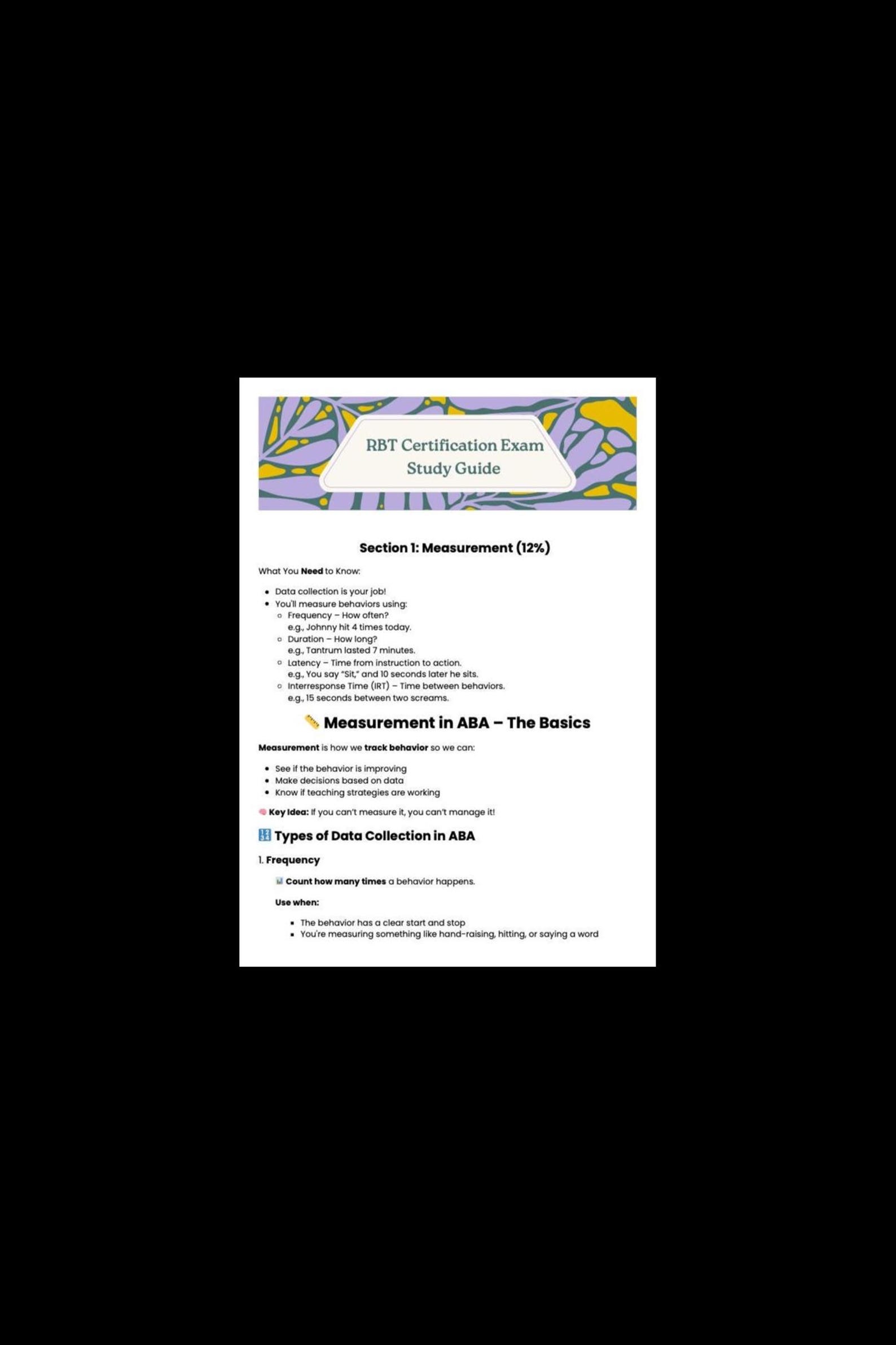RBT Exam Study Guide - Etsy