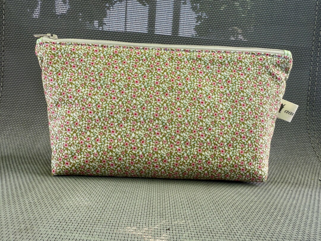Pretty Pink Flowers Tilda Fabric Cosmetic Bag, Toiletry Bag, Makeup ...
