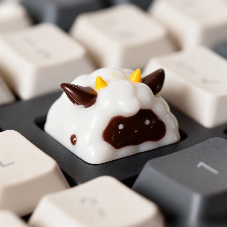 Lamball Artisan Keycap, Palworld Inspired Gift, Cute Sheep Resin Keycap ...