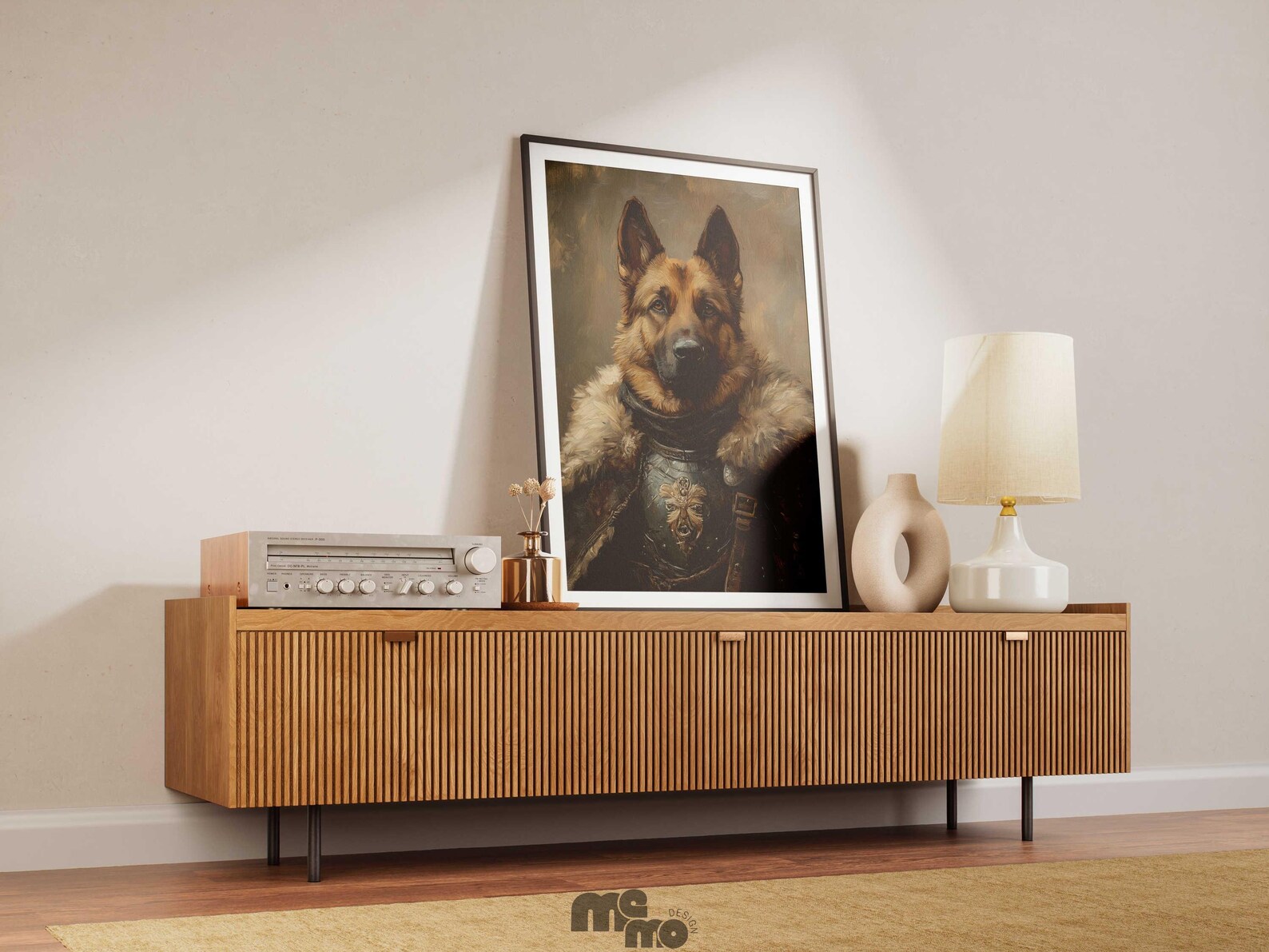 German Shepherd Knight Wall Art - Medieval Dog Portrait Print Download ...