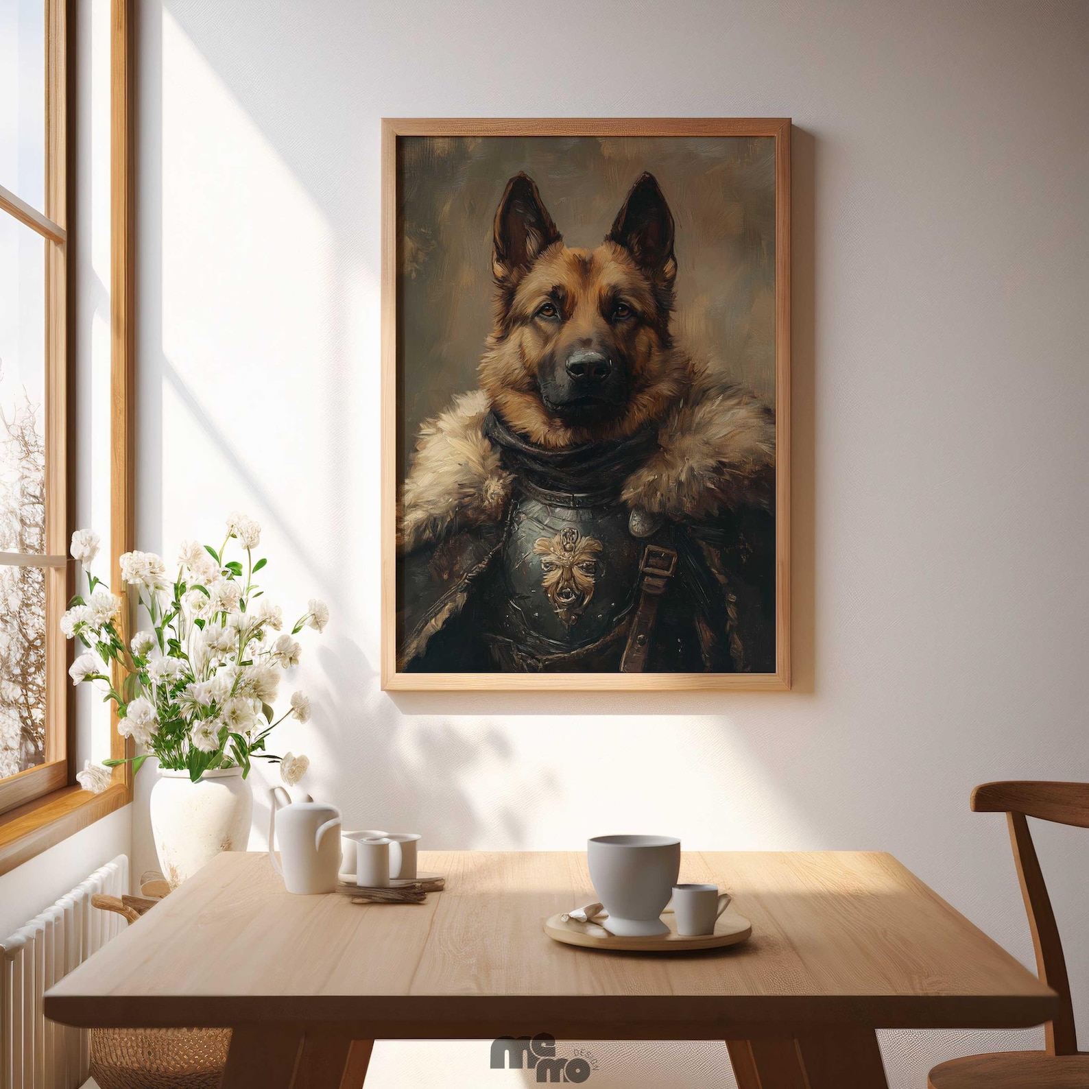 German Shepherd Knight Wall Art - Medieval Dog Portrait Print Download ...