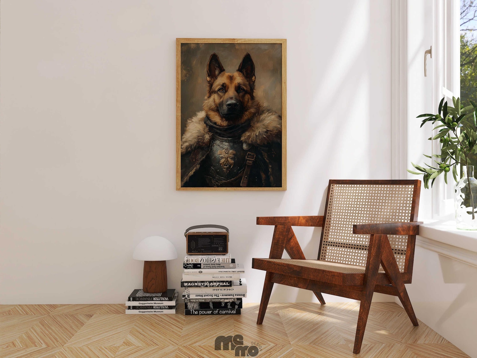 German Shepherd Knight Wall Art - Medieval Dog Portrait Print Download ...