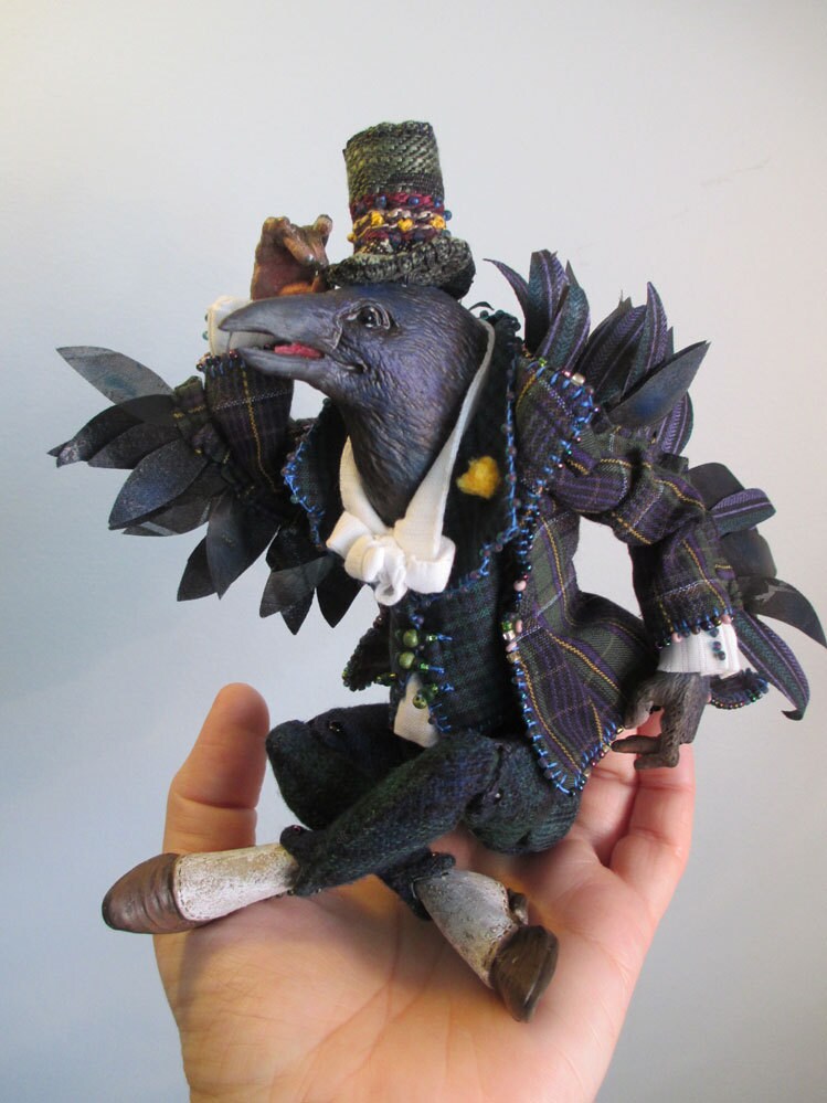Custom Anthro Crow Art Doll - Etsy