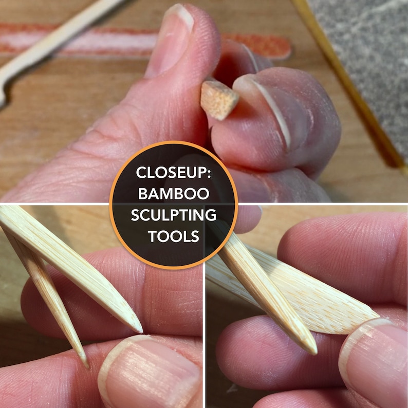 Handmade Bamboo Tools for Fine Detail Clay Sculpting (set of 2) - Etsy