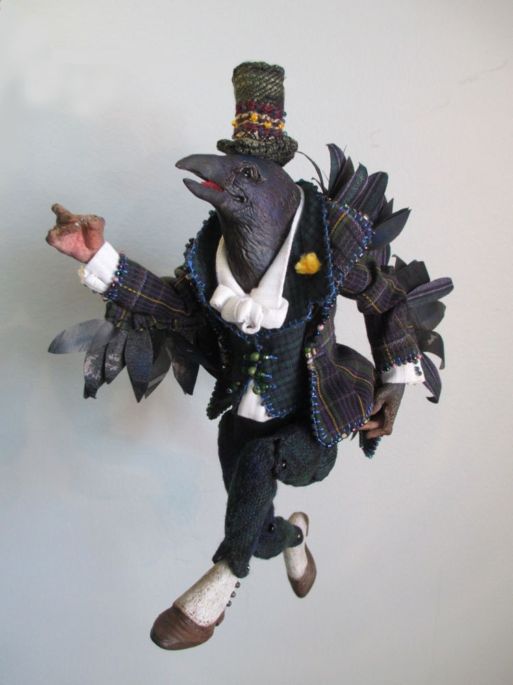 Custom Anthro Crow Art Doll - Etsy