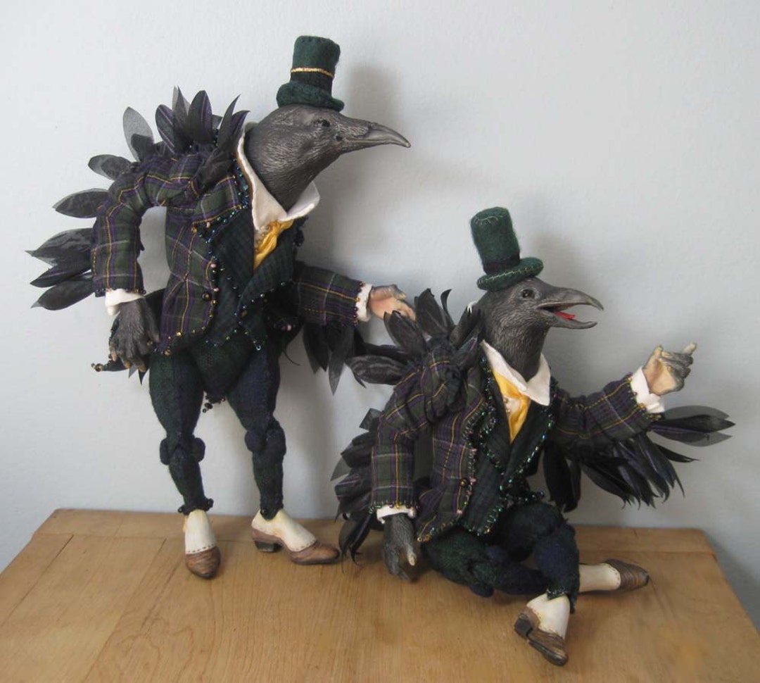 Custom Crow Anthro Art Dolls, Pair - Etsy