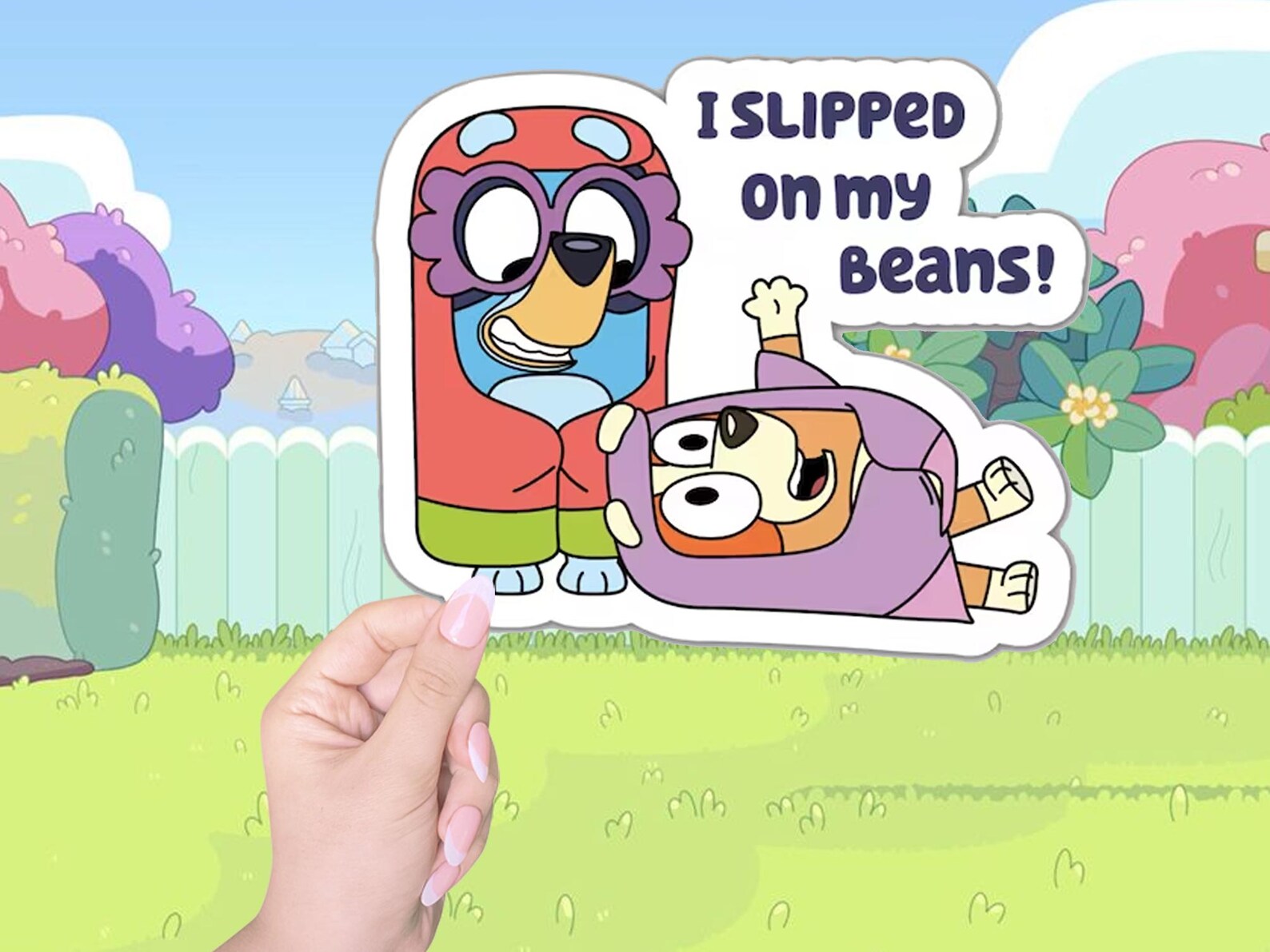 Bluey Dad Wagon Sticker Bluey Dog Sticker, Bluey Stickers Waterproof ...