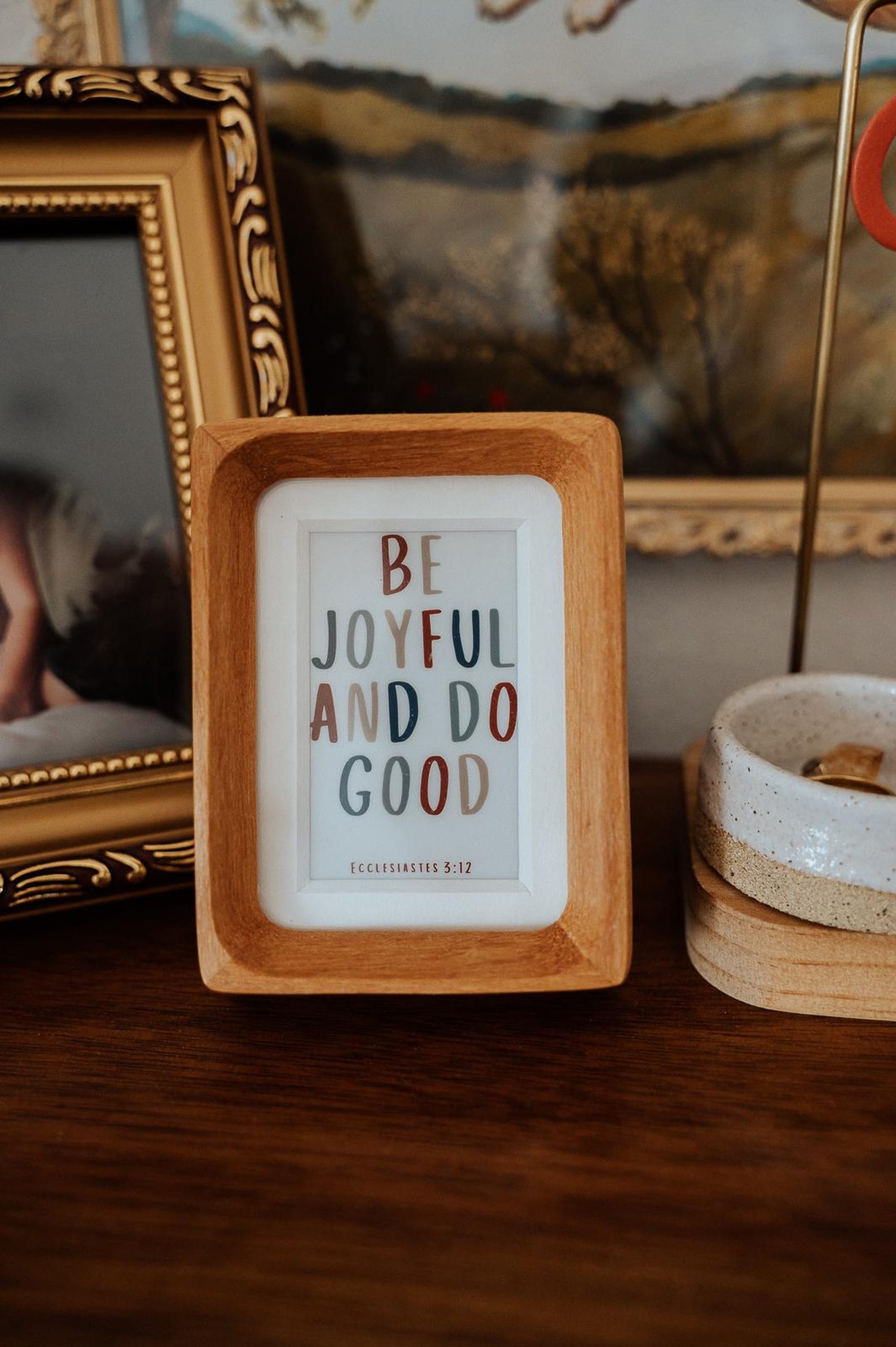 Be Joyful & Do Good Verse Sticker (ecclesiastes 3:12) With Clear ...