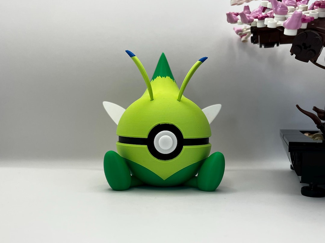 Celebi Pokéball Display – 3D Printed Monster Ball - Etsy