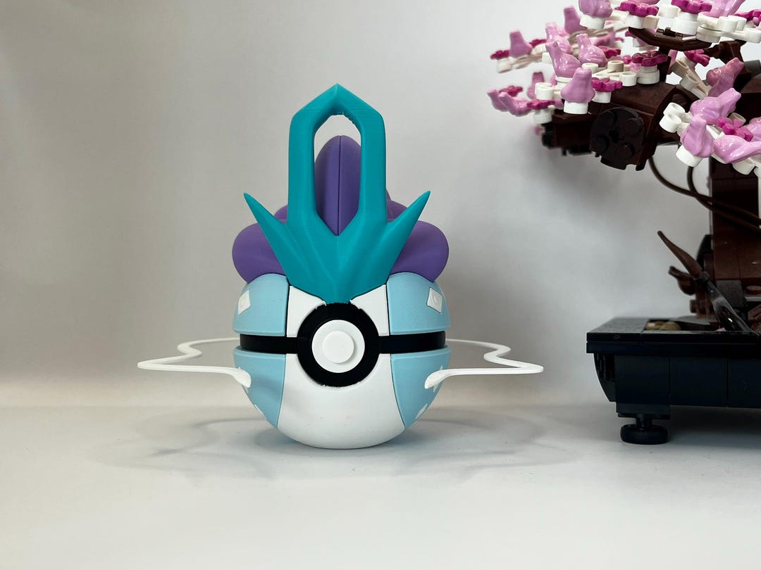 Suicune Pokéball Display – 3D Printed Monster Ball | Regular & Shiny ...