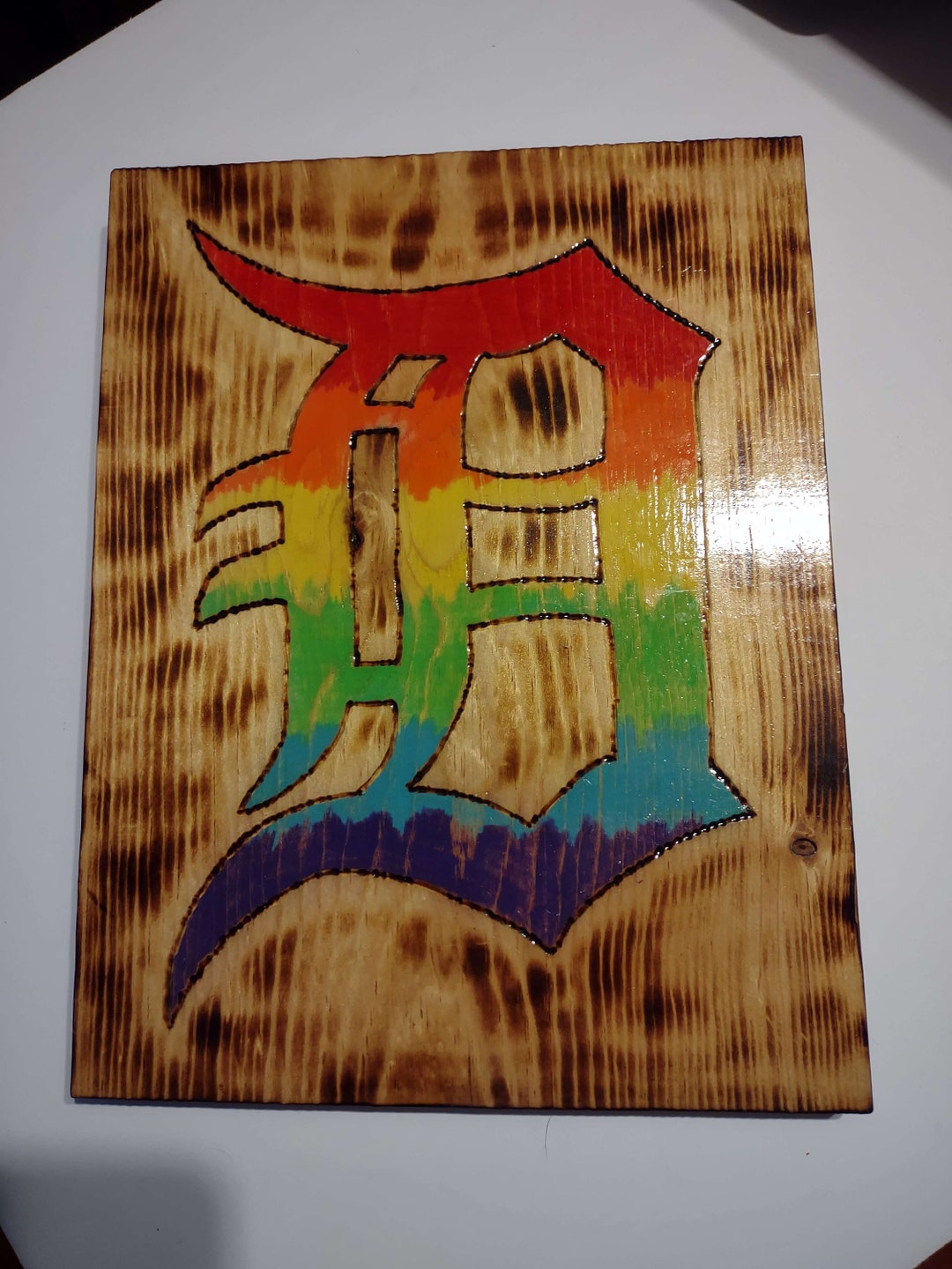 Detroit Wood Burned Plaque - Detroit Wood Burnt Sign - Detroit Wood ...