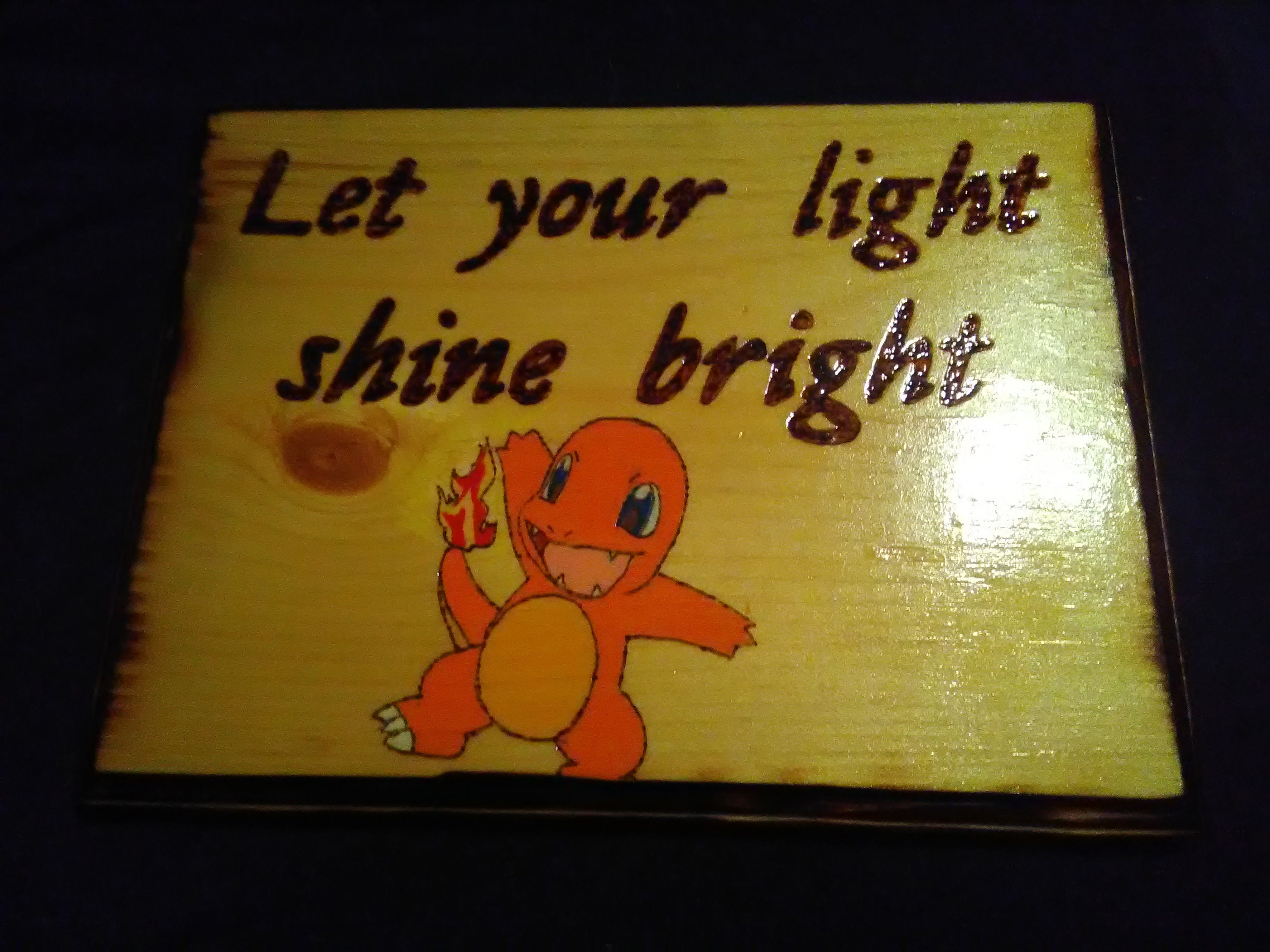 Pokemon Charmander Burned Plaque Pokemon Wood Burnt Sign | Etsy