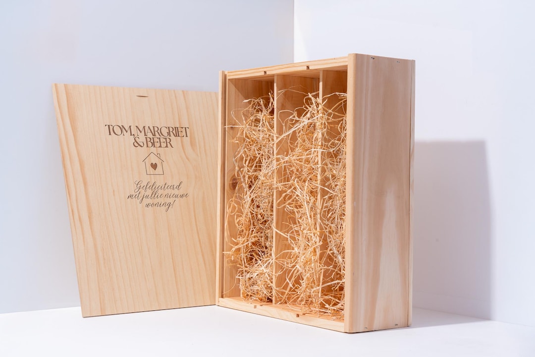 Personalized Wooden Wine Box – Engraved 3 Bottle Gift Box – Custom Wine ...