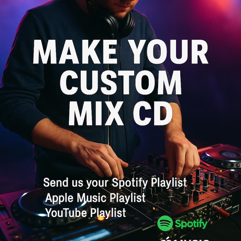 Mix CD, Custom Mix CD, Spotify Playlist to CD, 80 Minutes Audio, Cd ...