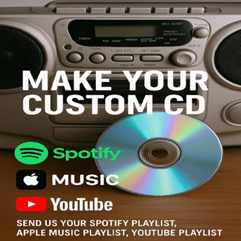 Mix CD, Custom Mix CD, Spotify Playlist to CD, 80 Minutes Audio, Cd ...