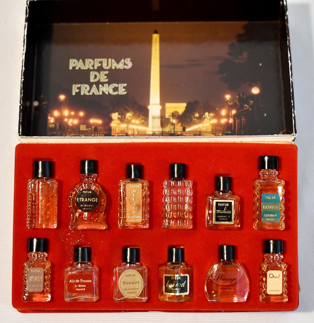 Vintage Boxed Gift Set of Miniature Perfumes Grands Parfums De France ...