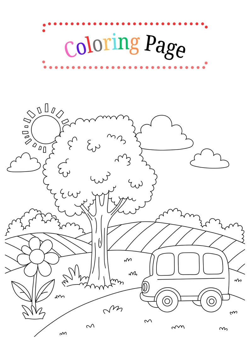 10 Page Printable Pencil Sketch Coloring Book for Kids Ages 4-6 - Etsy