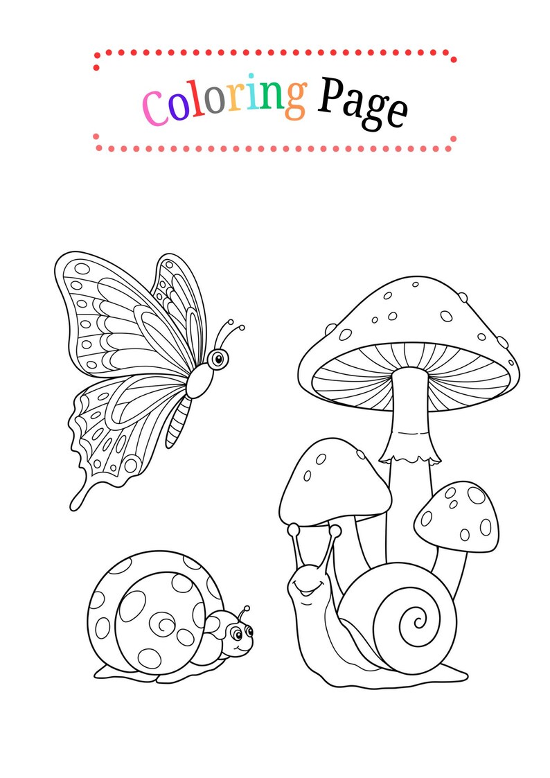 10 Page Printable Pencil Sketch Coloring Book for Kids Ages 4-6 - Etsy