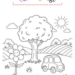 10 Page Printable Pencil Sketch Coloring Book for Kids Ages 4-6 - Etsy