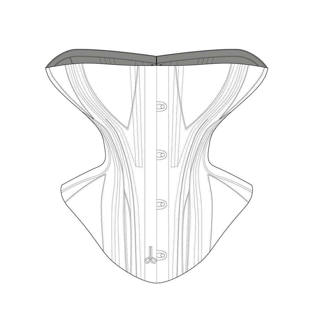 BUNDLE: Pattern & Tutorial- 1900s Edwardian Midbust Curvy Gored Corset ...